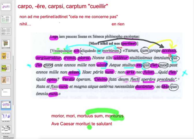 Mediakiosque - Cours de LATIN - Julie Gallego - Manuel Chap. Xi, Textes ...